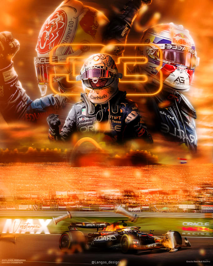 Create a f1 poster by Valenceowning | Fiverr