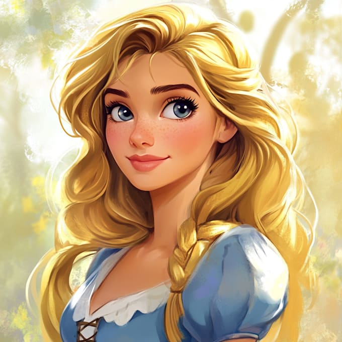 Draw your portrait into a disney style cartoon by Tetreadat | Fiverr