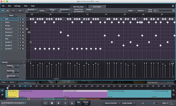 Creating realistic midi drums by Fedearriola | Fiverr