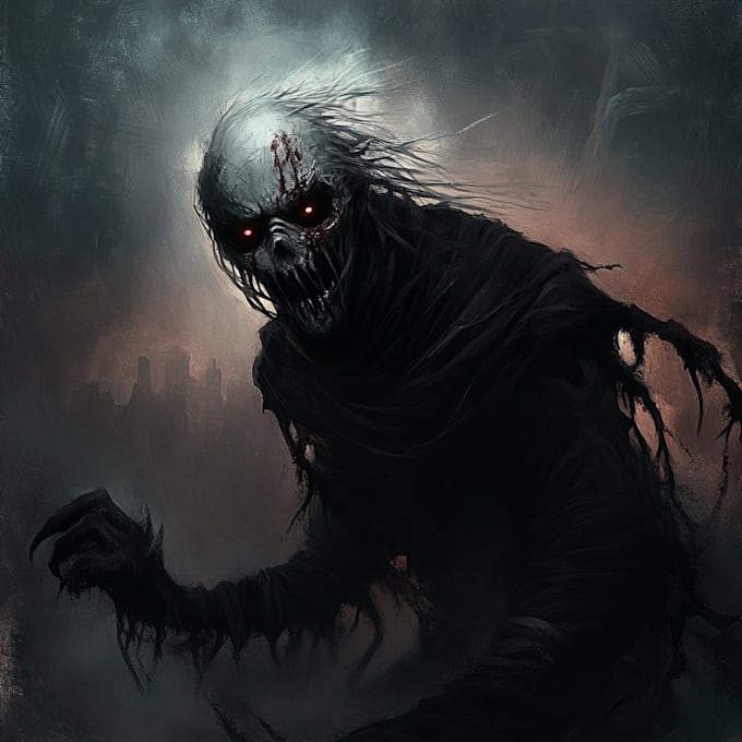 Make a unique fantasy horror character art by Trivu3 | Fiverr