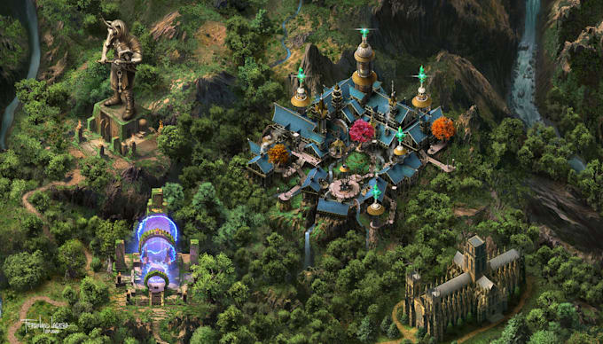 Create game map design for video games battle map, fantasy map for rpg ...