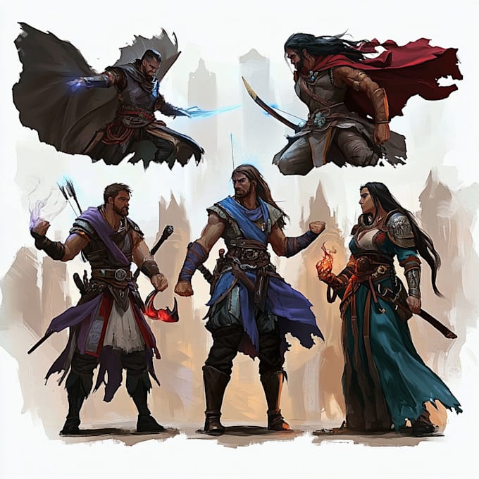 Create fantasy concept art and dnd characters design by Enyneverunom ...
