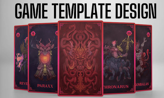 Design card template illustration card game oracle board game tcg ccg ...