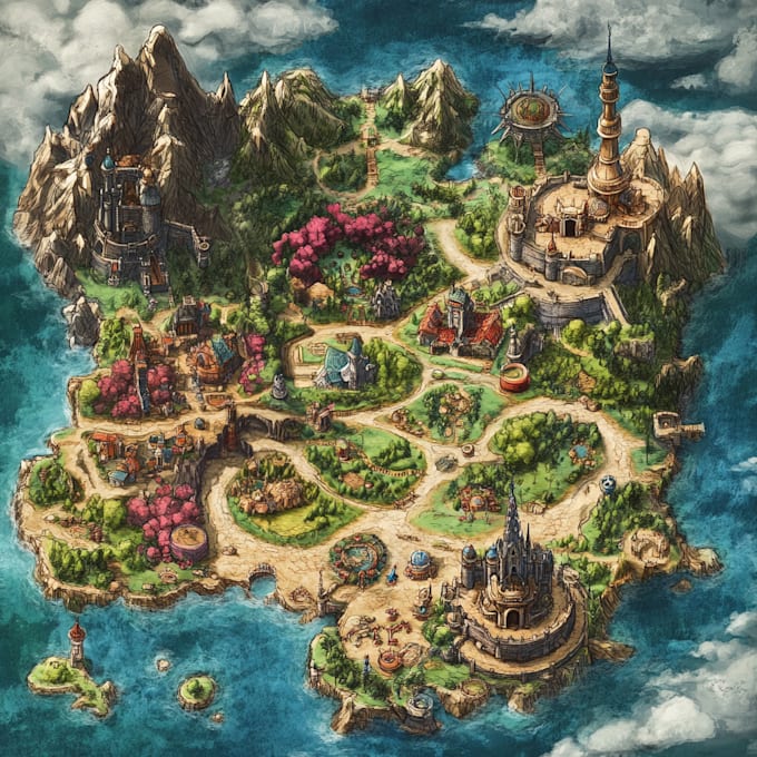 Create high quality handdrawn fantasy world maps by Laurenceput | Fiverr