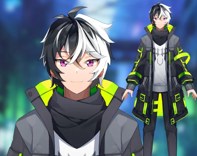 Live2d vtuber stream model,vtuber rig,furry,vrchat,live2d asset ...