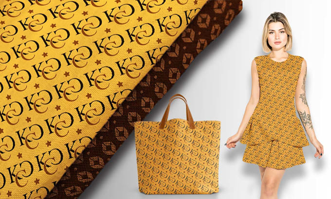 Create luxury seamless monogram patterns for your brand by Ravii_7 | Fiverr