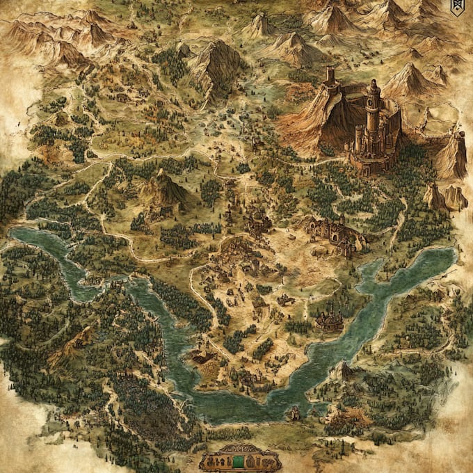 Make a fantasy map for your dnd game by Wirngosso | Fiverr