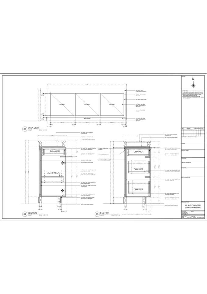Draft custom millwork and furniture shop drawings in autocad by ...