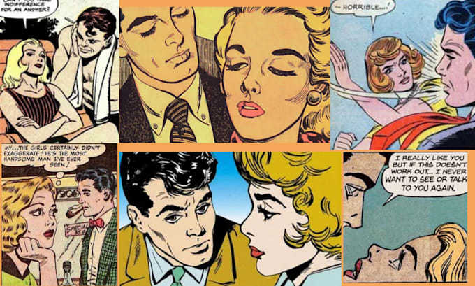 Draw retro comic page vintage retro comic illustration 80s vintage ...
