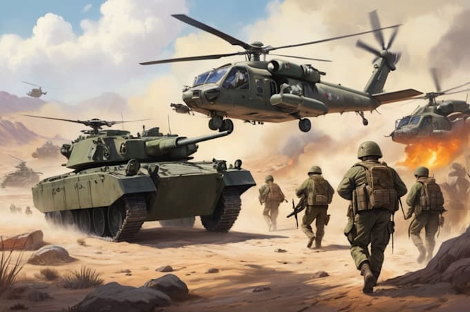 Draw military themed illustrations by Jasleonroe | Fiverr