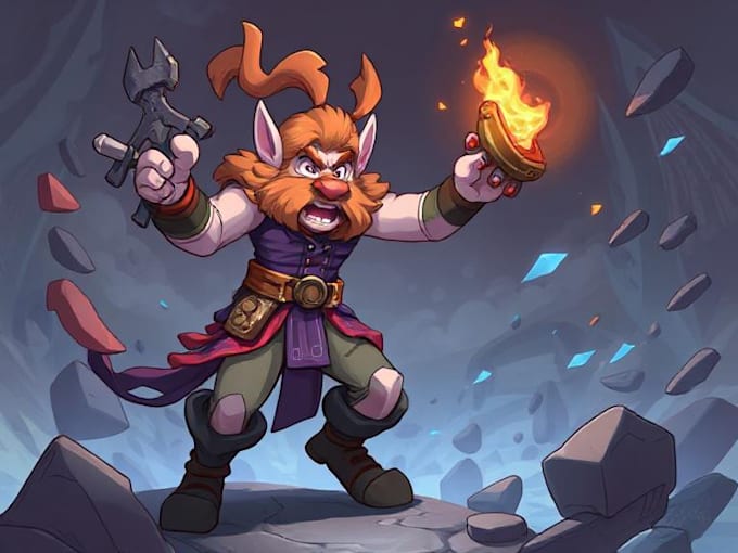 Draw pro illustrations, character card game, game art by Raileiganks ...