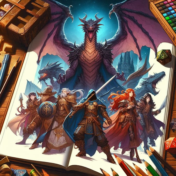 Draw dnd character art and dnd character art by Marviwland | Fiverr