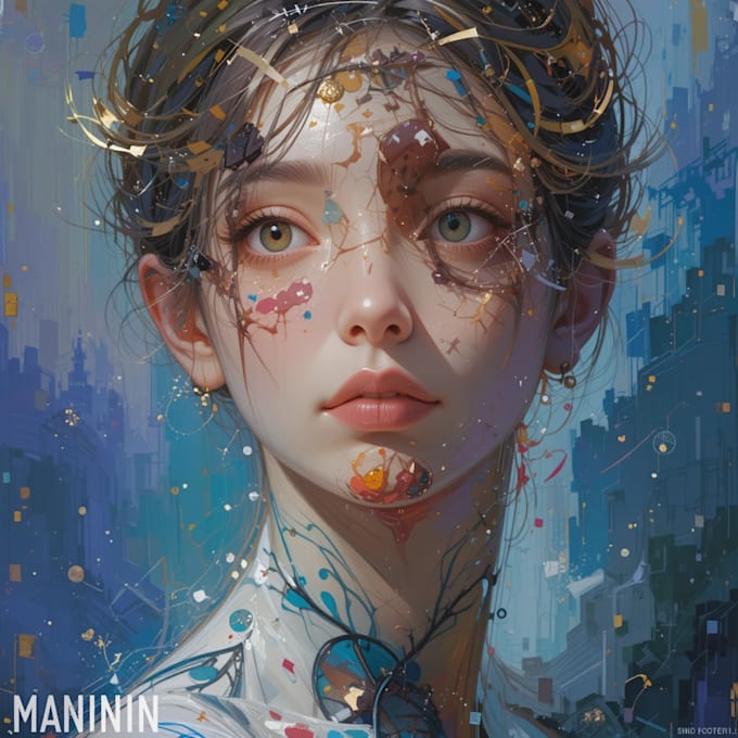 Draw realistic digital portrait art in oil painting style by Nadeemchen ...