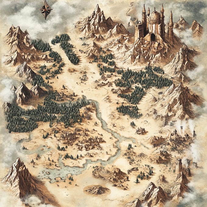 Draw your fantasy map by Tseareyene | Fiverr