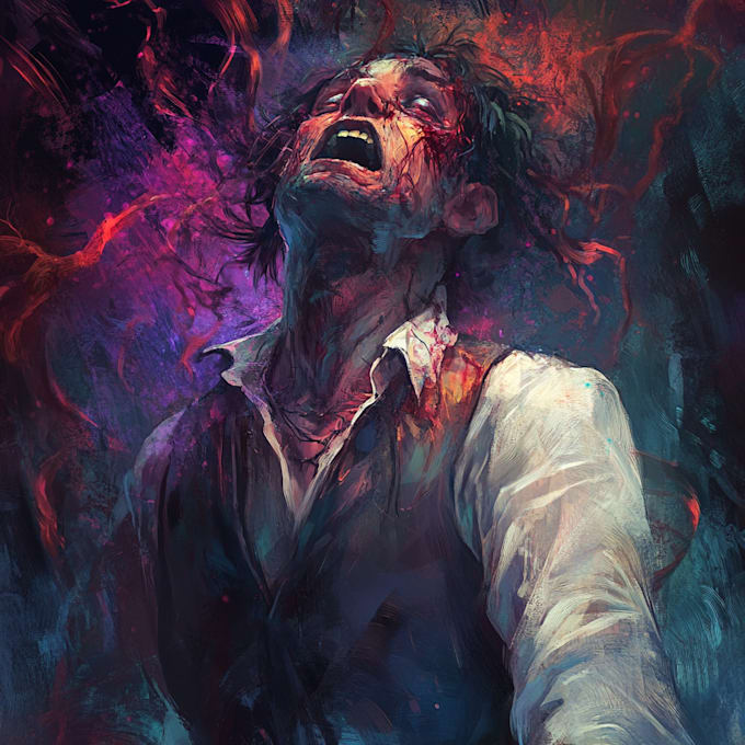 Draw fantasy horror character art or horror art by Zombi_56 | Fiverr