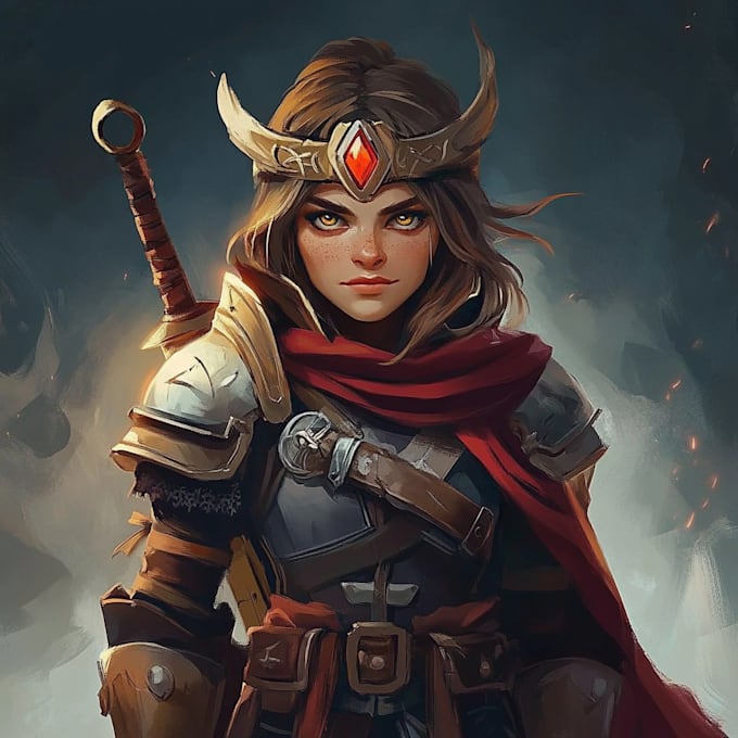 Dnd character art, 2d game character art in unique style by Sheblel ...