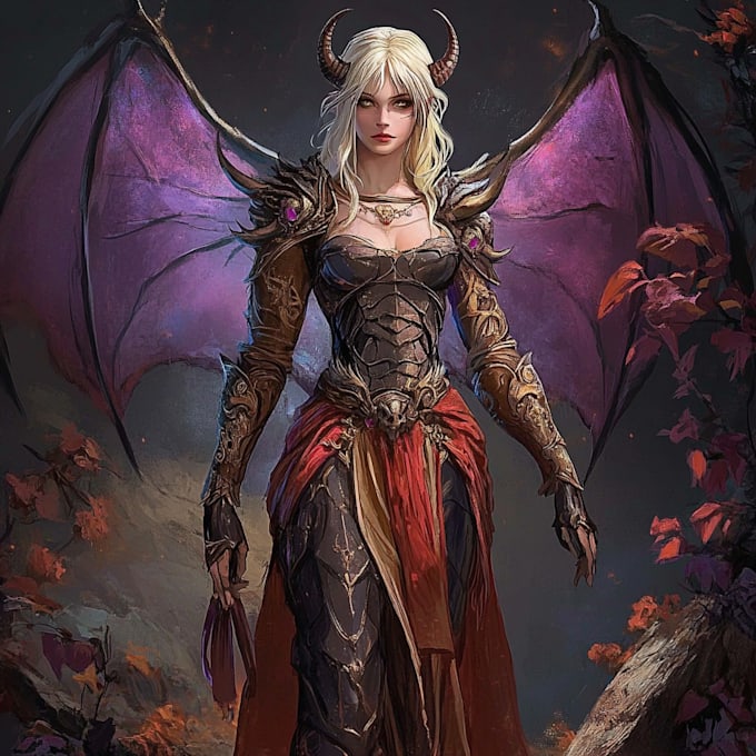 Create a unique original dnd fantasy character art by Kapheira | Fiverr