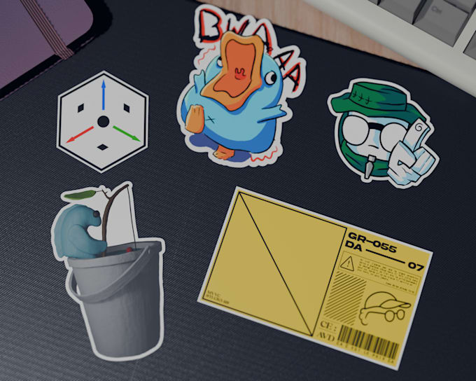 Design stickers for you by Theninjartist | Fiverr