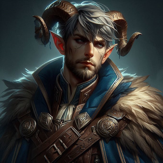 Draw realistic dnd character art by Elesnang | Fiverr