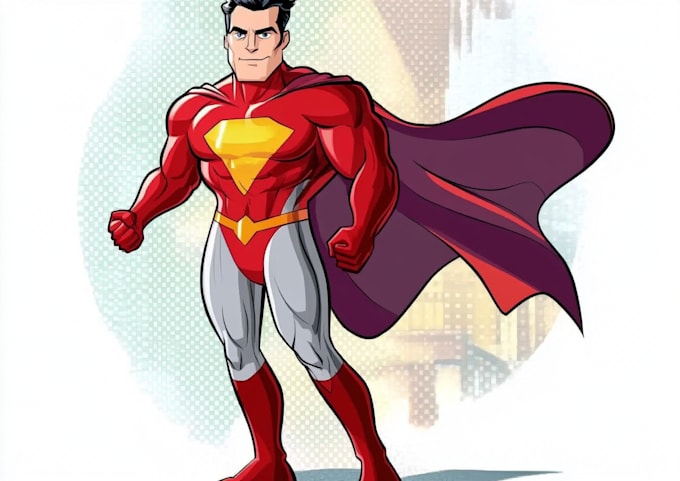 Make a unique superhero comic cartoon character by Melkiess | Fiverr