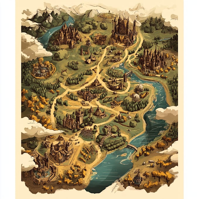 Draw 3d isometric event map vector festival maps illustrations, gis ...