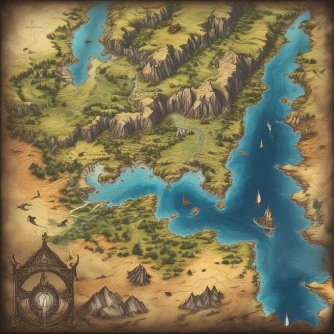 Draw a professional fantasy map for you by Pelacud4 | Fiverr