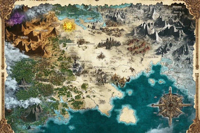 Do a beautiful fantasy map in 4k for you by Nebulaomad | Fiverr
