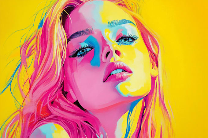 Draw a pretty abstract pop art portrait of you by Zaketalton | Fiverr