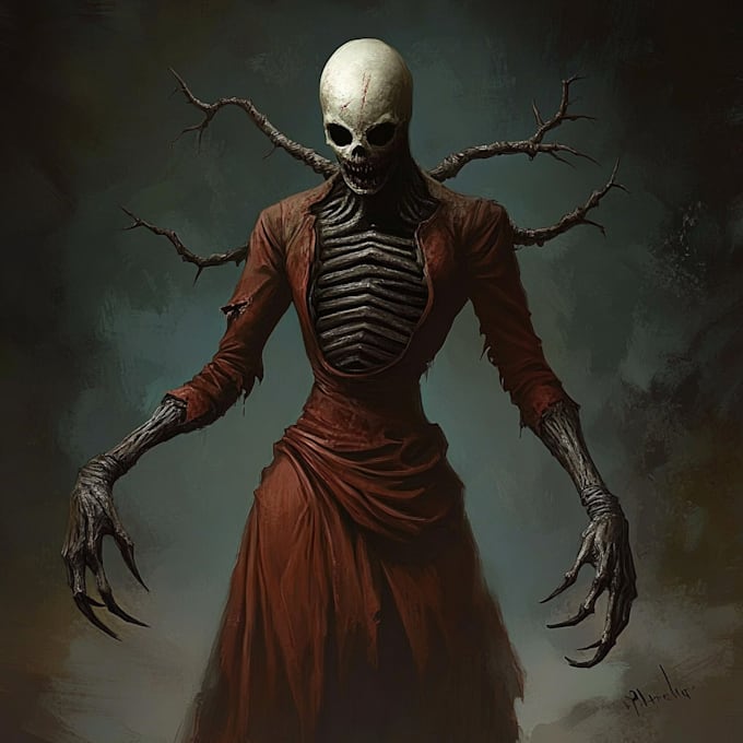 Create a fantasy horror character art and horror art by Moreliadfr | Fiverr