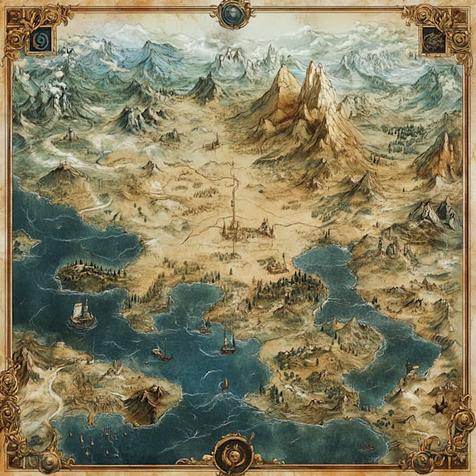 Make a fantasy map for your dnd game by Delannagins | Fiverr