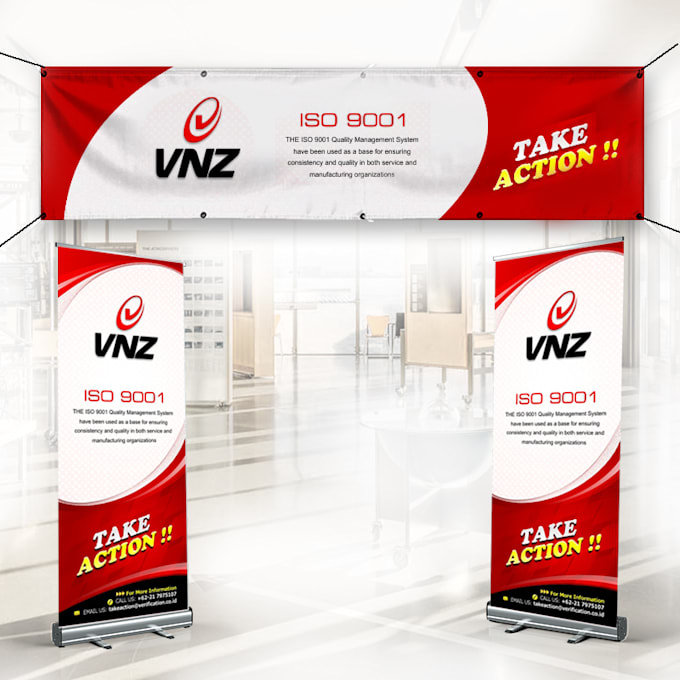 Design stunning trade show booth backdrops and exhibition stand banners ...