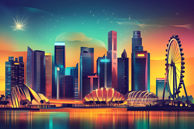 Draw skyline, cityscape, landmarks vector art by Marickries | Fiverr