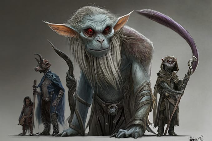 Draw fantasy art, dnd, monster, creature, game art by Elzebanarsv | Fiverr