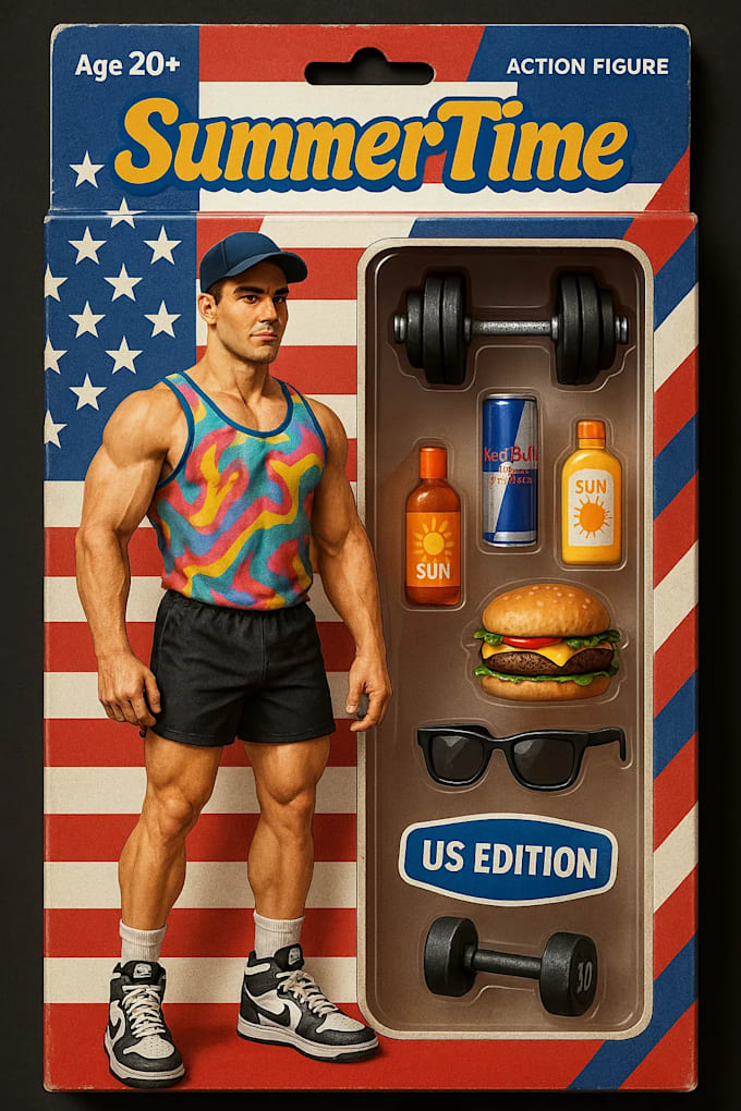 Design custom action figure style portraits with accessories by ...