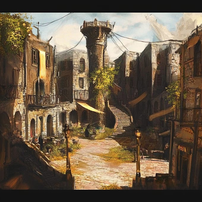 Create stunning environment concept art by Fenifach | Fiverr