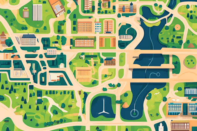 Create vector map, city map, site map, event map in illustrator by ...