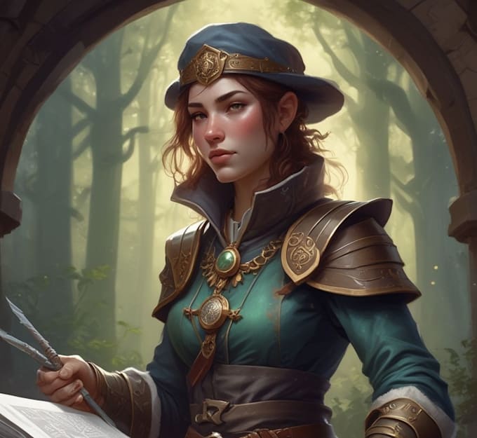 Dnd character art and dnd character art by Pennments | Fiverr