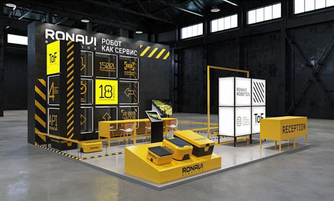 Design trade show booth,exhibition stand, kiosk,expo stand cgi retail ...