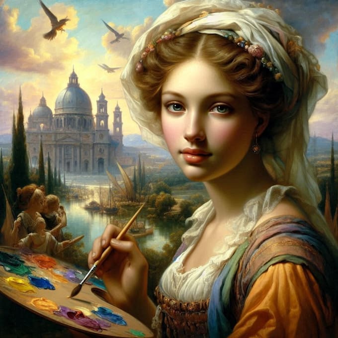 Paint renaissance art oil painting portrait by Armammik | Fiverr