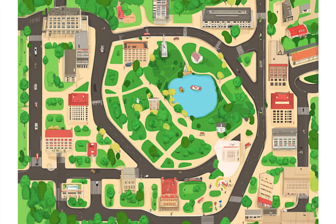 Create vector map, city map, site map, event map in illustrator by ...