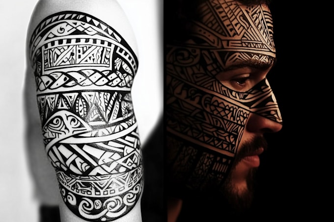 polynesian cuff tattoo