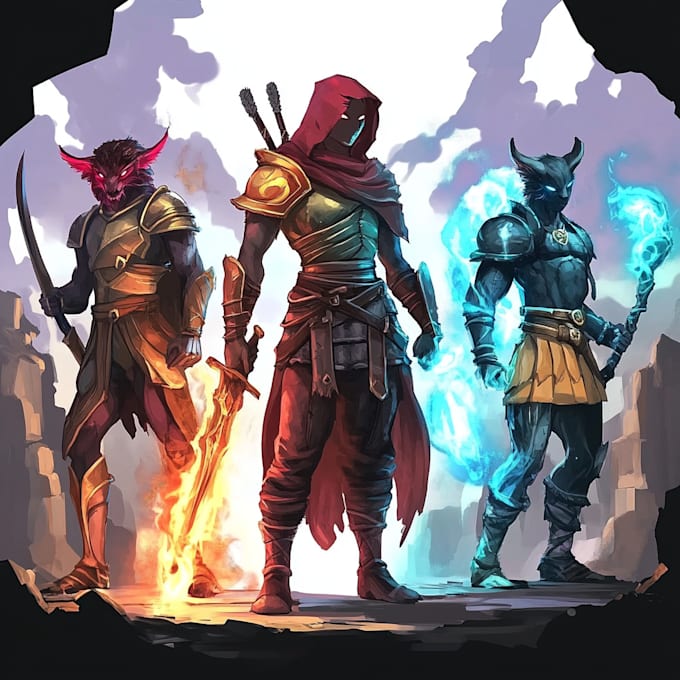 Draw 2d game character for dnd art by Ebanordin | Fiverr