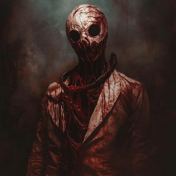 Draw dark art horror illustration by Tevesa | Fiverr