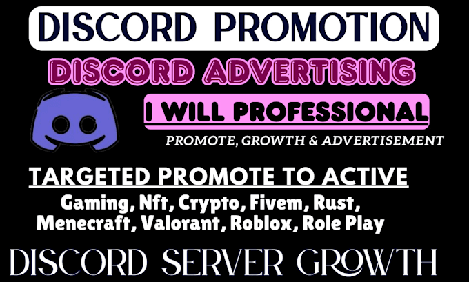 Discord promotion, discord advertising, discord server, discord server ...