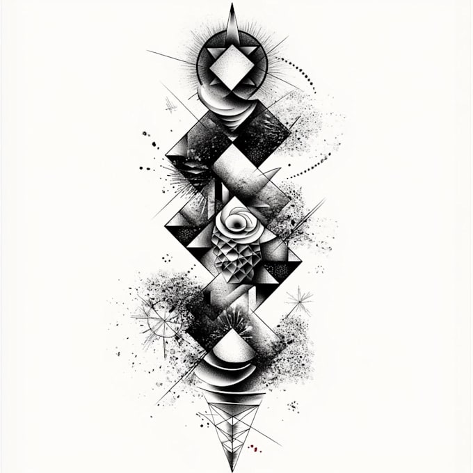 Create sleeve tattoo design in geometric style by Tucibun | Fiverr