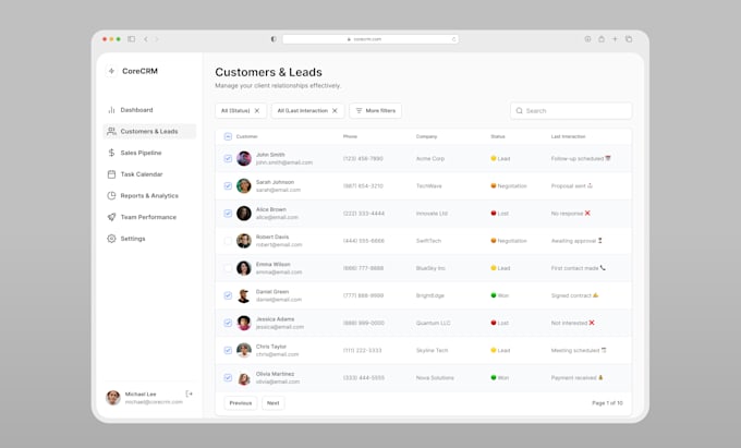 Design web apps, saas, crms, and admin dashboards ui ux designs in figma by Heshaan | Fiverr