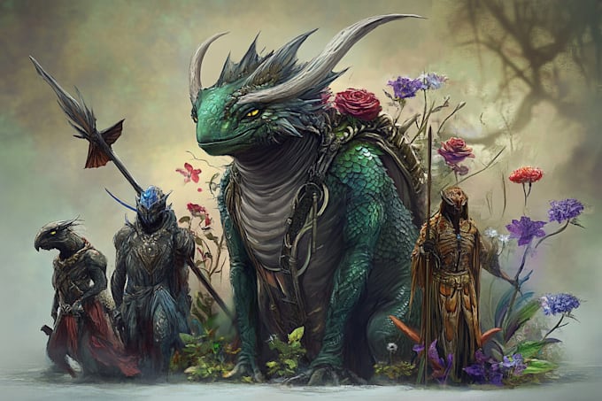 Draw fantasy or dnd creatures and monsters by Trissaughn | Fiverr