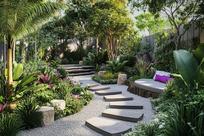 Create a 2d landscape ,garden design, backyard, pool, and patio by ...