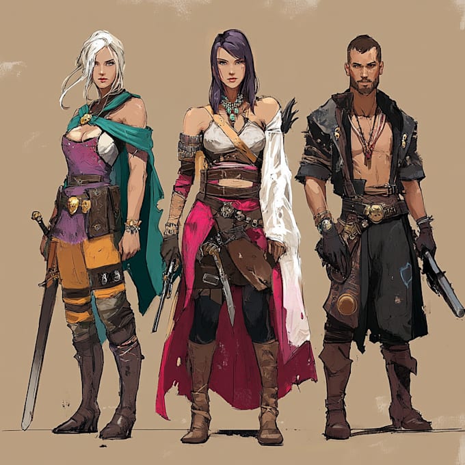 Paint character concept art, game art and illustrations for you by ...