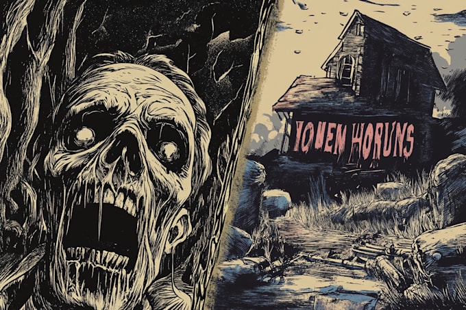 Draw amazing create a vintage horror comic artwork by Deshondardy | Fiverr